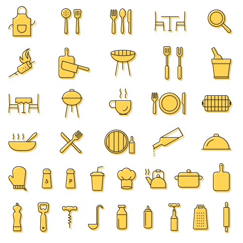 Kitchenware and cooking utensils seamless pattern Vector Image