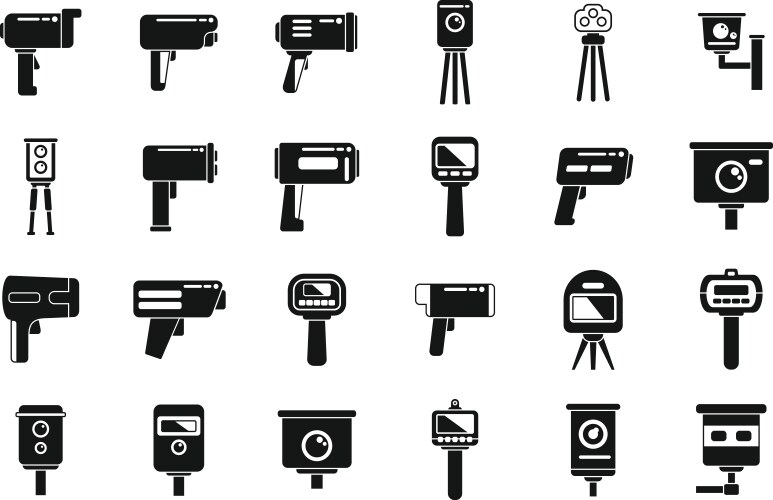 Traffic Policeman with Radar Vector Images (over 190)