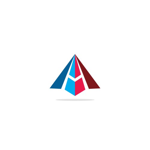 Circle triangle geometry logo Royalty Free Vector Image