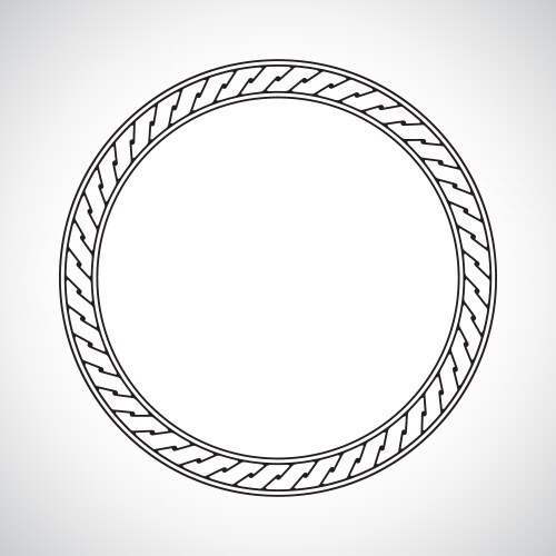 Black frame with ornamental border Royalty Free Vector Image