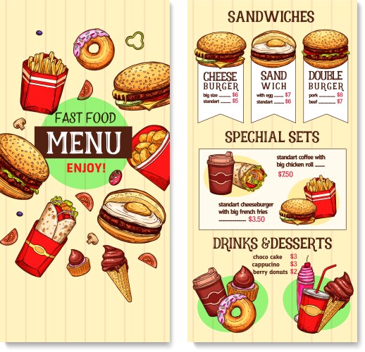 Fast Food Menu Vector Images (over 100,000)