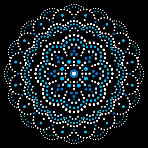 Australian mandala dot painting design Royalty Free Vector