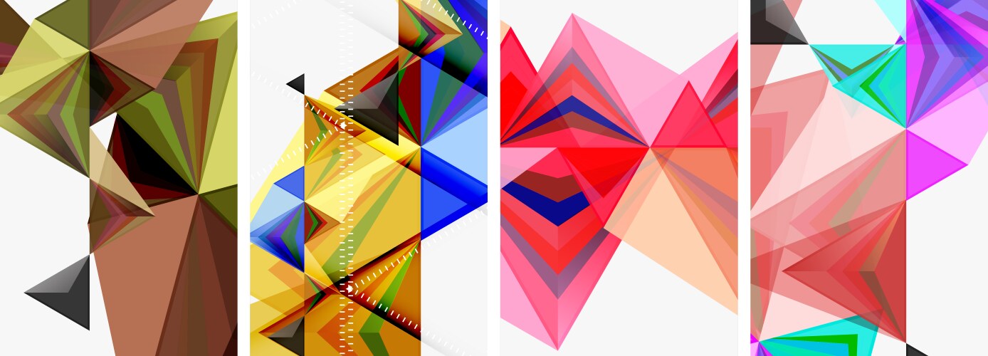 Minimalist triangular geometric clean concept Vector Image