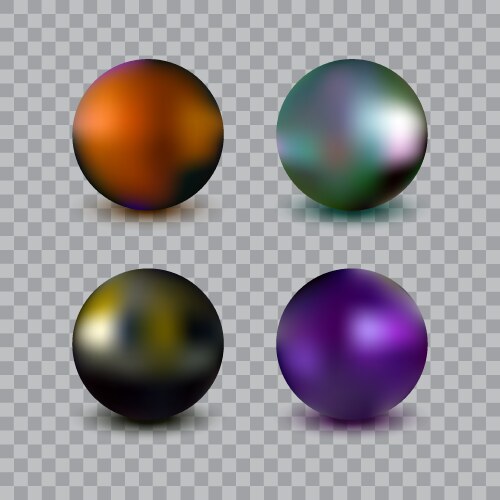 Metallic sphere realistic Royalty Free Vector Image