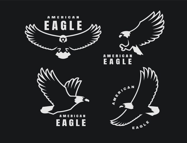 Set of eagles Royalty Free Vector Image - VectorStock