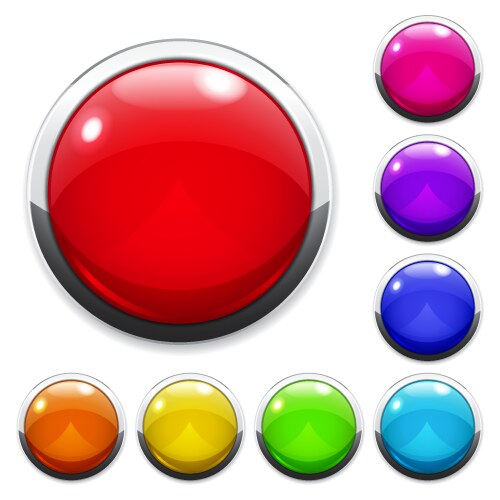 Colored web buttons Royalty Free Vector Image - VectorStock