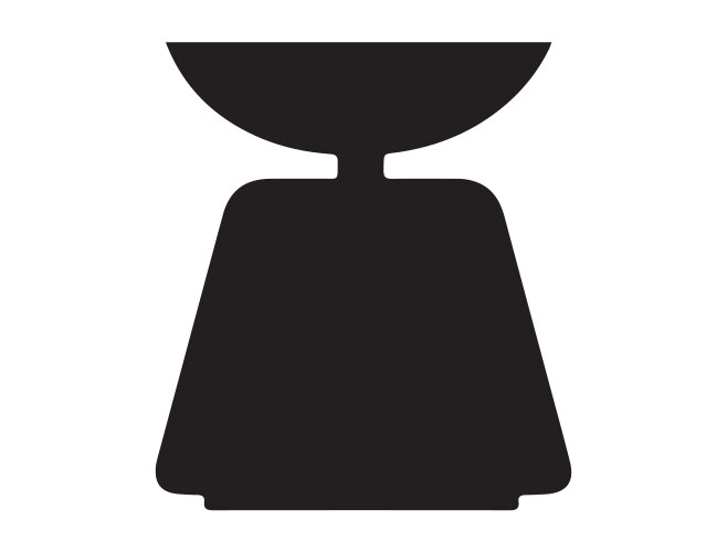 Wieght scale silhouette art Royalty Free Vector Image