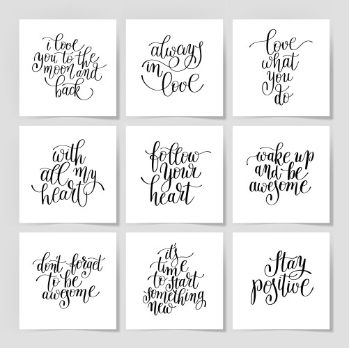Cursive Printable Quote Vector Images (over 110)