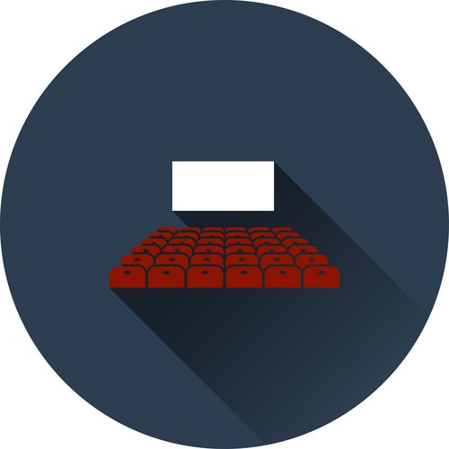 Cinema auditorium icon Royalty Free Vector Image