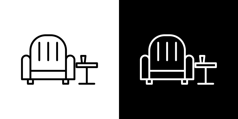 Lounge icon set on white background Royalty Free Vector