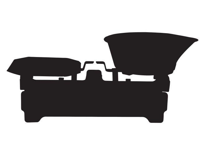 Wieght scale silhouette art Royalty Free Vector Image