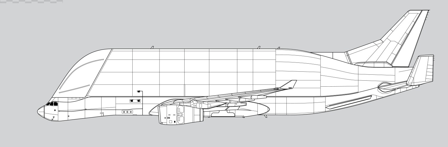Airbus A350-F Freighter Royalty Free Vector Image