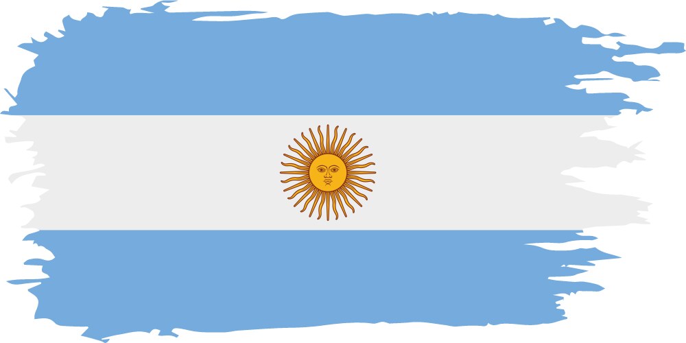 Horizontal frame and border with argentina flag Vector Image