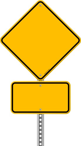 Caution yellow sign Royalty Free Vector Image - VectorStock