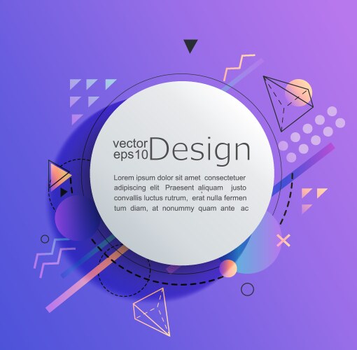 Circle frame with modern gradient background Vector Image