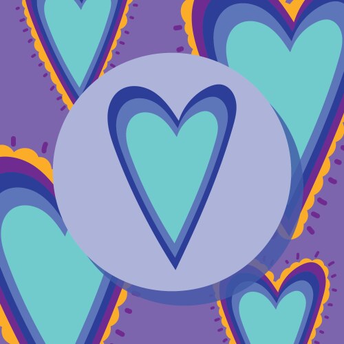 Heart hanging background Royalty Free Vector Image