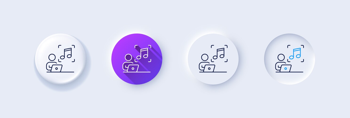 No music note sign icon musical symbol Royalty Free Vector