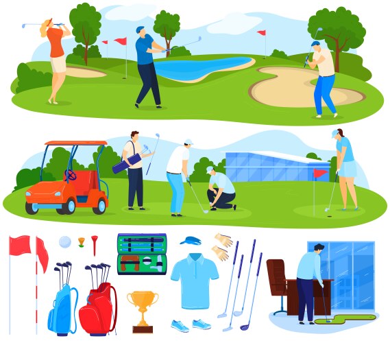 Golf Putting Cartoon Vector Images (over 250)