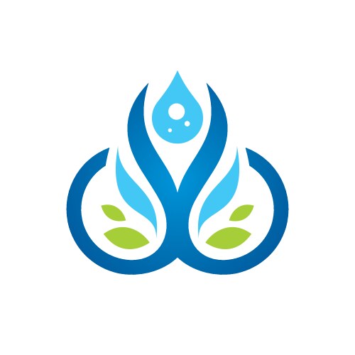 Healthy people water logo Royalty Free Vector Image