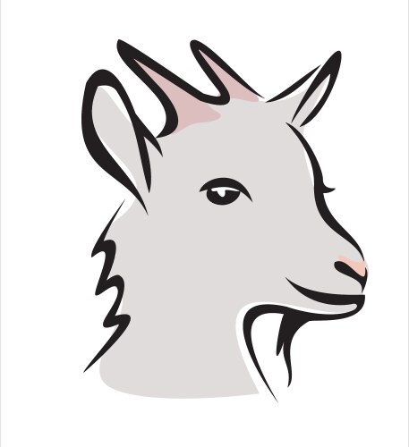 Angry goat Royalty Free Vector Image - VectorStock