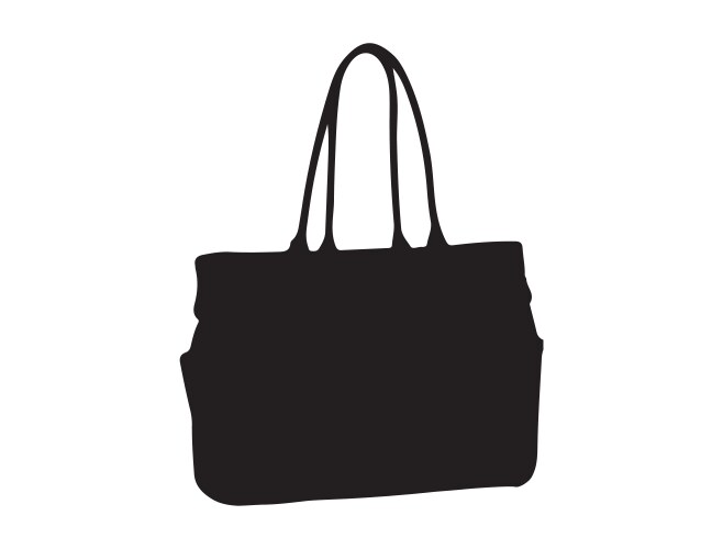 Women bag silhouette art Royalty Free Vector Image