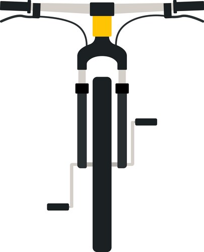 Bike icon front view Royalty Free Vector Image
