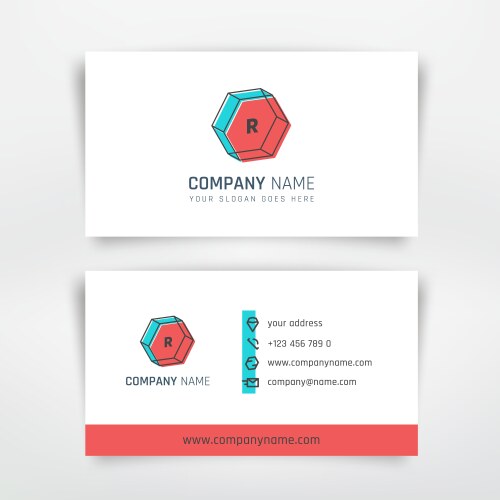 Library business card design template education Vector Image