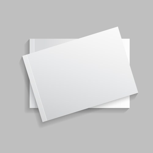 3d perspective blank opened newspaper mock up Vector Image