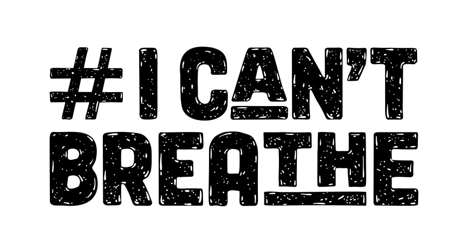 No to racism text message for protest action Vector Image