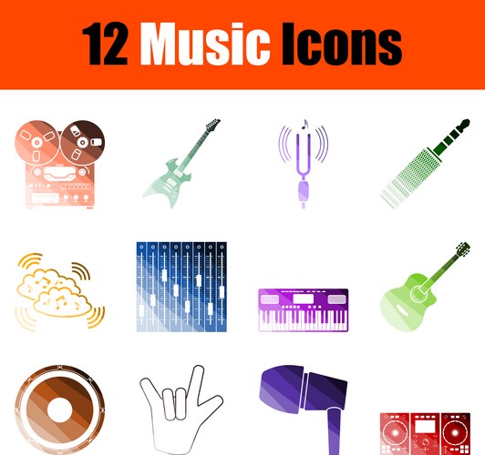Musical instruments cartoon doodle music guitar Vector Image