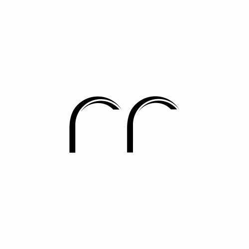 Rr logo letter monogram slash with modern Vector Image