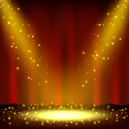 Spotlight shining on stage Royalty Free Vector Image