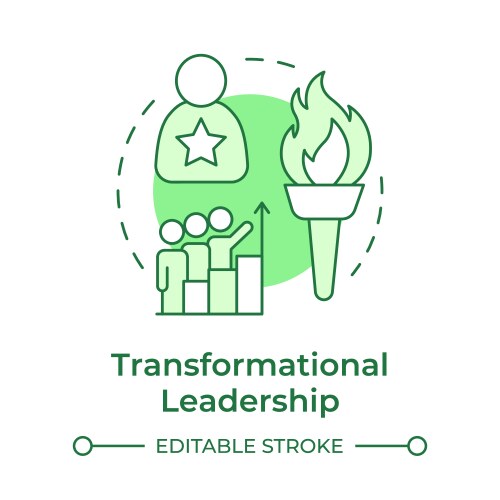 Servant leadership green concept icon Royalty Free Vector