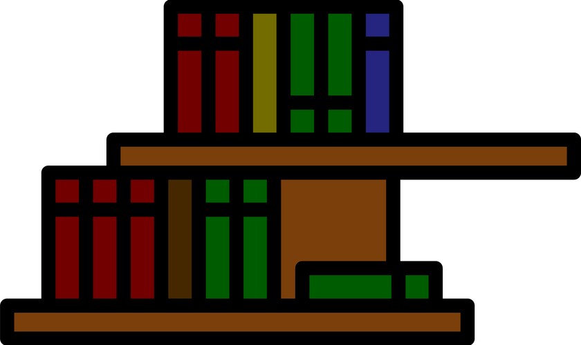 Wall bookshelf icon Royalty Free Vector Image - VectorStock