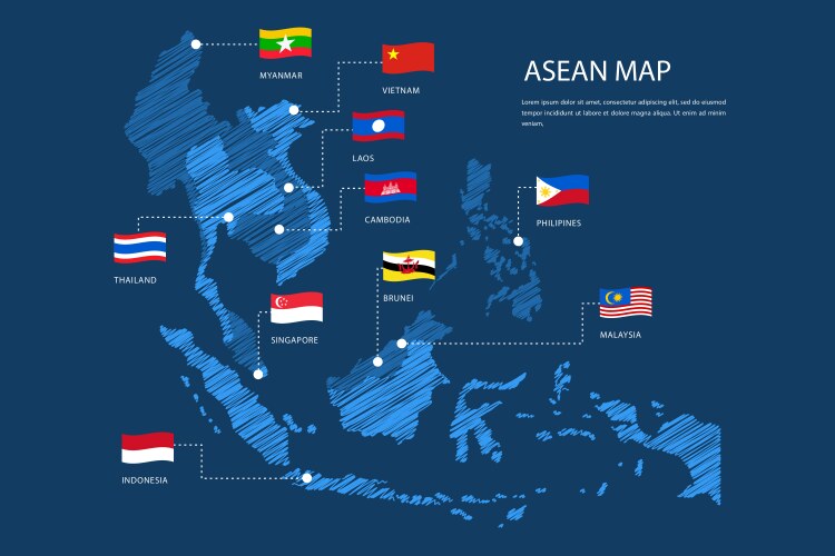 Asean map Vector Images & Graphics for Commercial Use | VectorStock