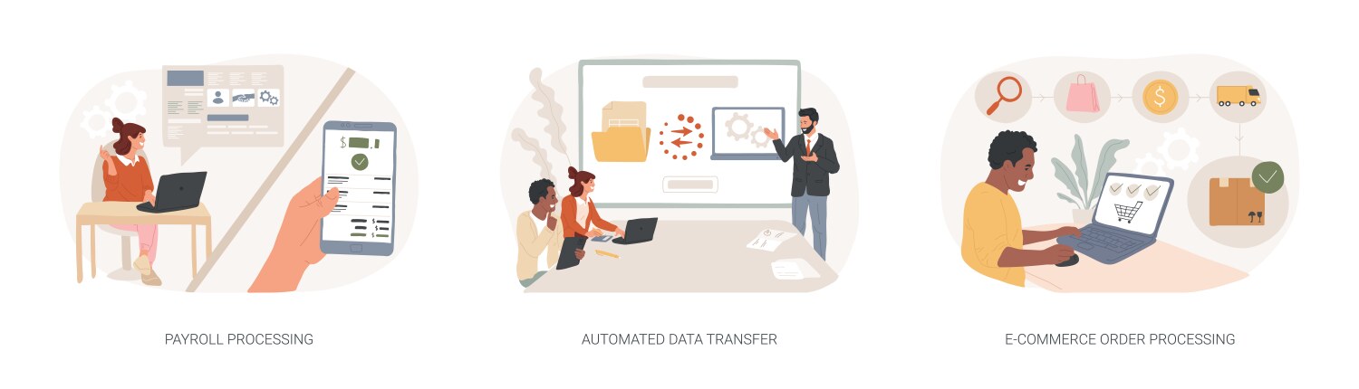 Warehouse management system isolated cartoon Vector Image