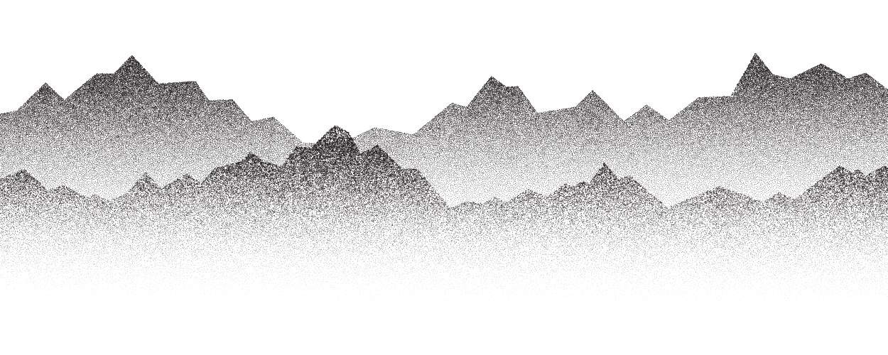 Dotted mountain gradient background noisy Vector Image