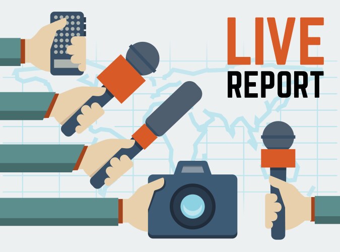 Tv live report Royalty Free Vector Image - VectorStock