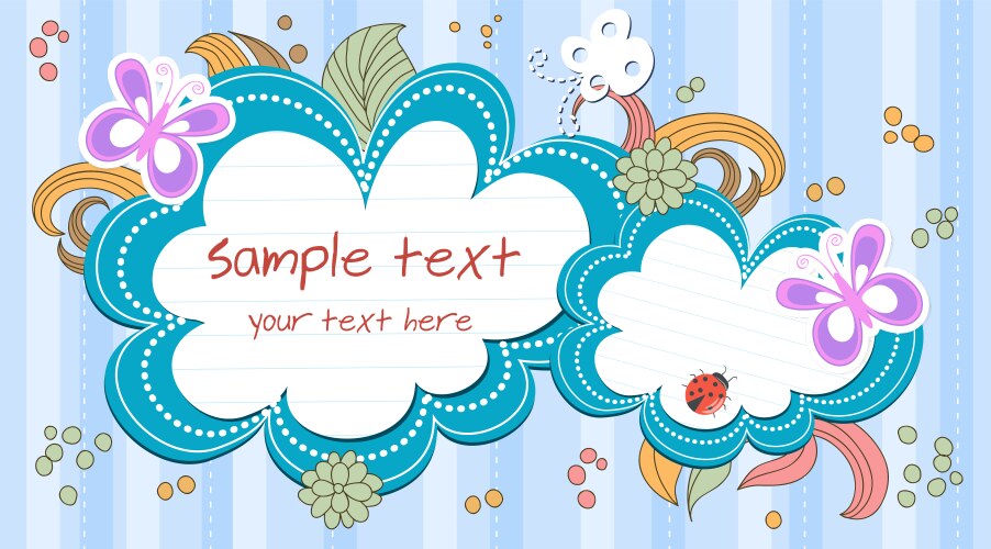 Blue comic cartoon background design template Vector Image