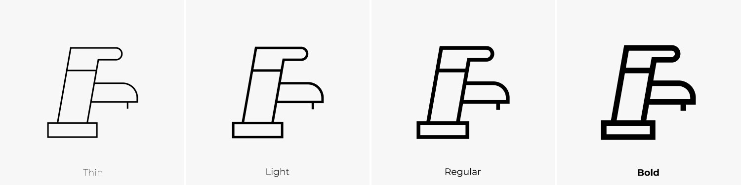 Handwash icon thin light regular and bold style Vector Image