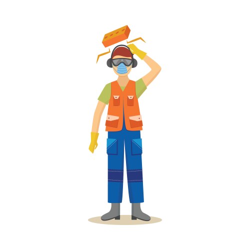 Safety worker Royalty Free Vector Image - VectorStock