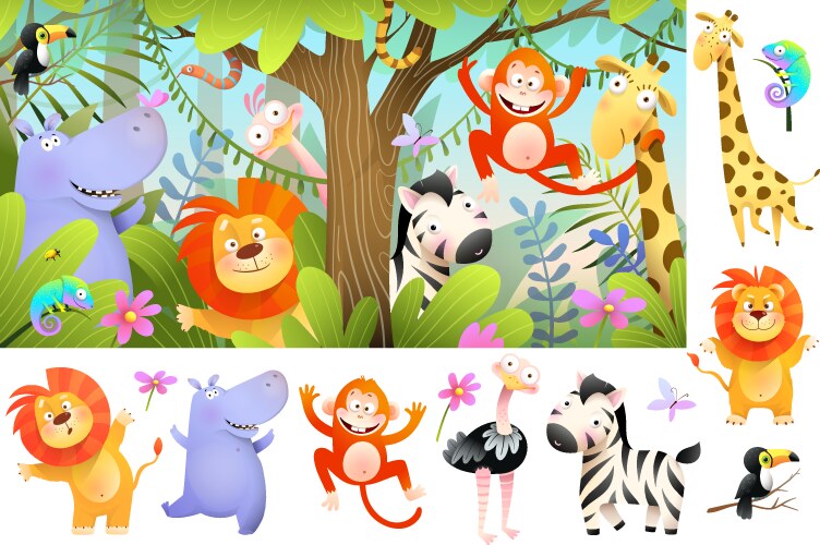 Jungle Animals Clipart Vector Images (over 11,000)