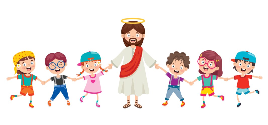 Cartoon drawing jesus christ Royalty Free Vector Image