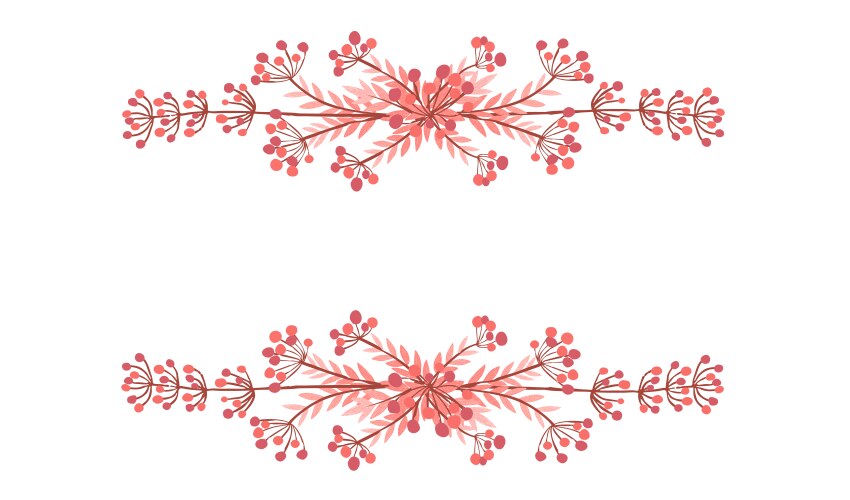 Black silhouette frame top and bottom hand drawn Vector Image