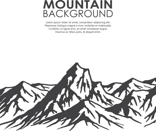 Mountain range Royalty Free Vector Image - VectorStock