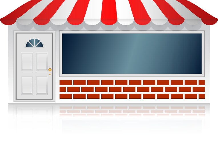 Exterior coffee boutique shop or cafe brick Vector Image