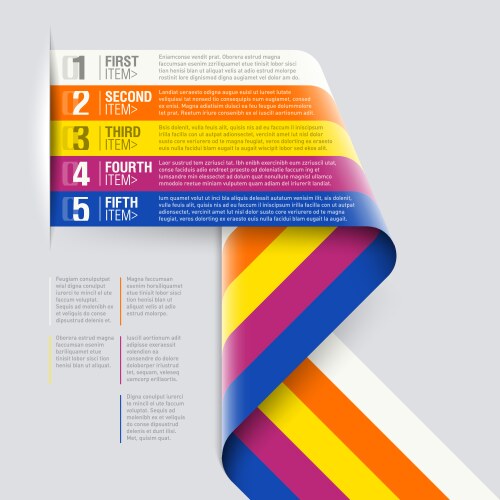 Colorful curved stripes refraction pattern design Vector Image