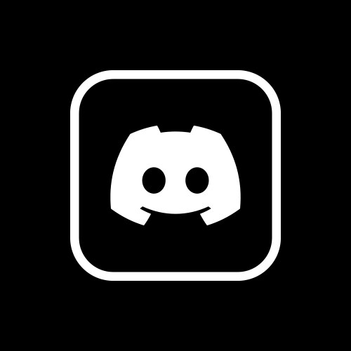 Discord white icon logo app editable svg png Vector Image