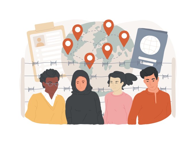 Occupational migration isolated concept Royalty Free Vector