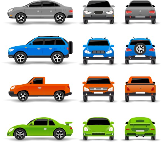 Front Side Back View Vector Images (over 9,200)